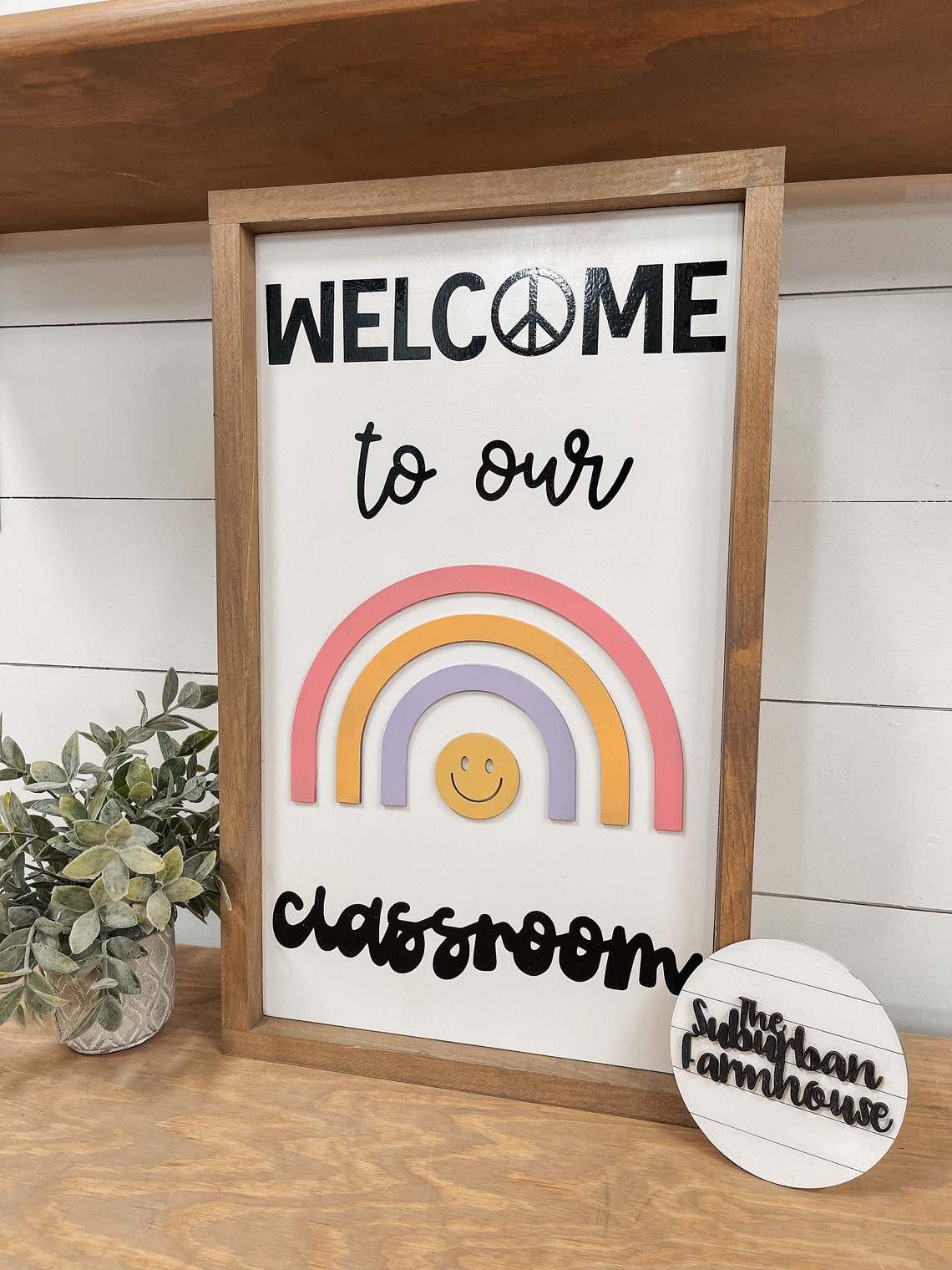 Groovy Rainbow Welcome Sign Classroom Decoration the - Etsy
