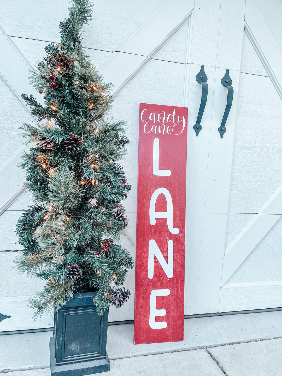 Candy Cane Lane Christmas Porch Leaner - Candy Cane Lane Merry ...