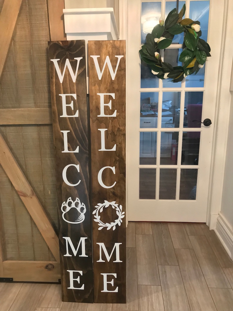 Welcome Sign//outdoor Welcome Sign//front Door Welcome | Etsy