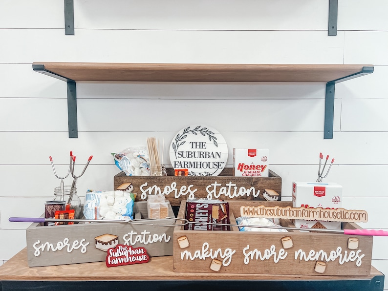Smores Station Box - Smores Caddy - Making Smore Memories - Smores Bar ...