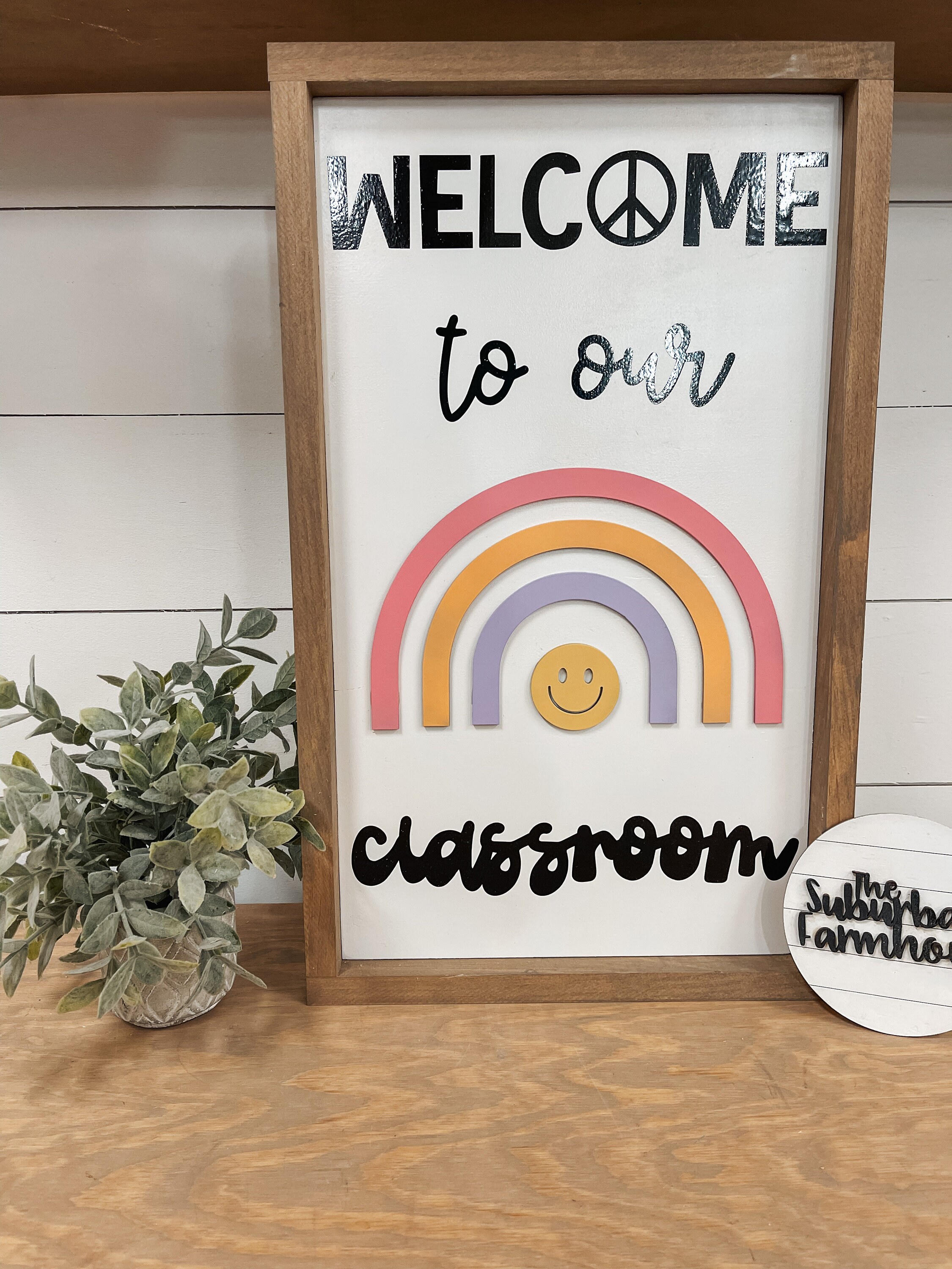 Groovy Rainbow Welcome Sign Classroom Decoration the - Etsy