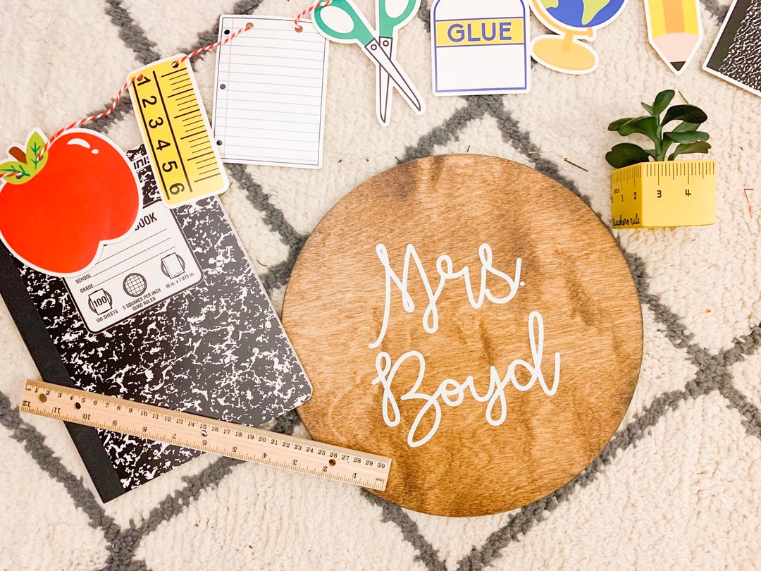 Teacher Gift/ Teacher Name Sign - Classroom Decor - Teacher Gift - Wood ...