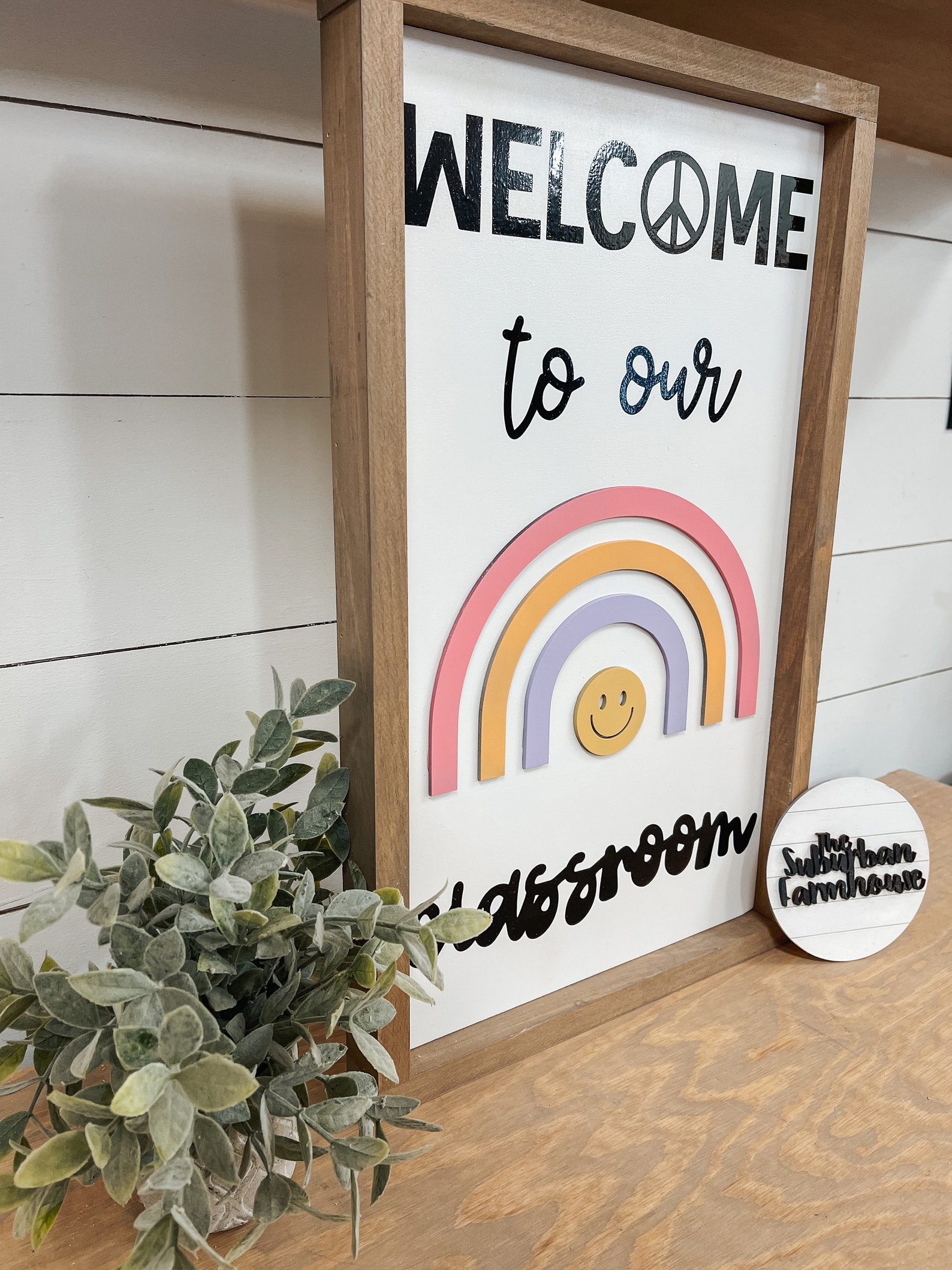 Groovy Rainbow Welcome Sign Classroom Decoration the - Etsy