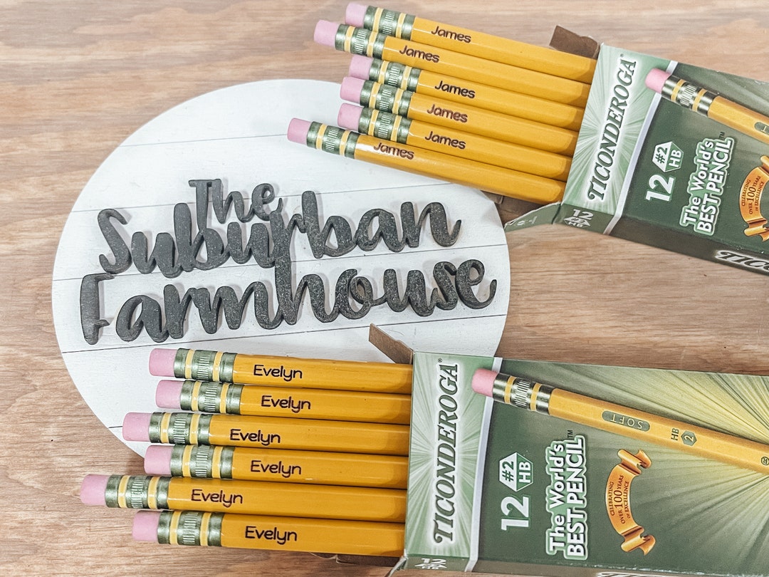 Engraved Pencils - Personalized #2 Pencils - Pencil With Name Engraved ...
