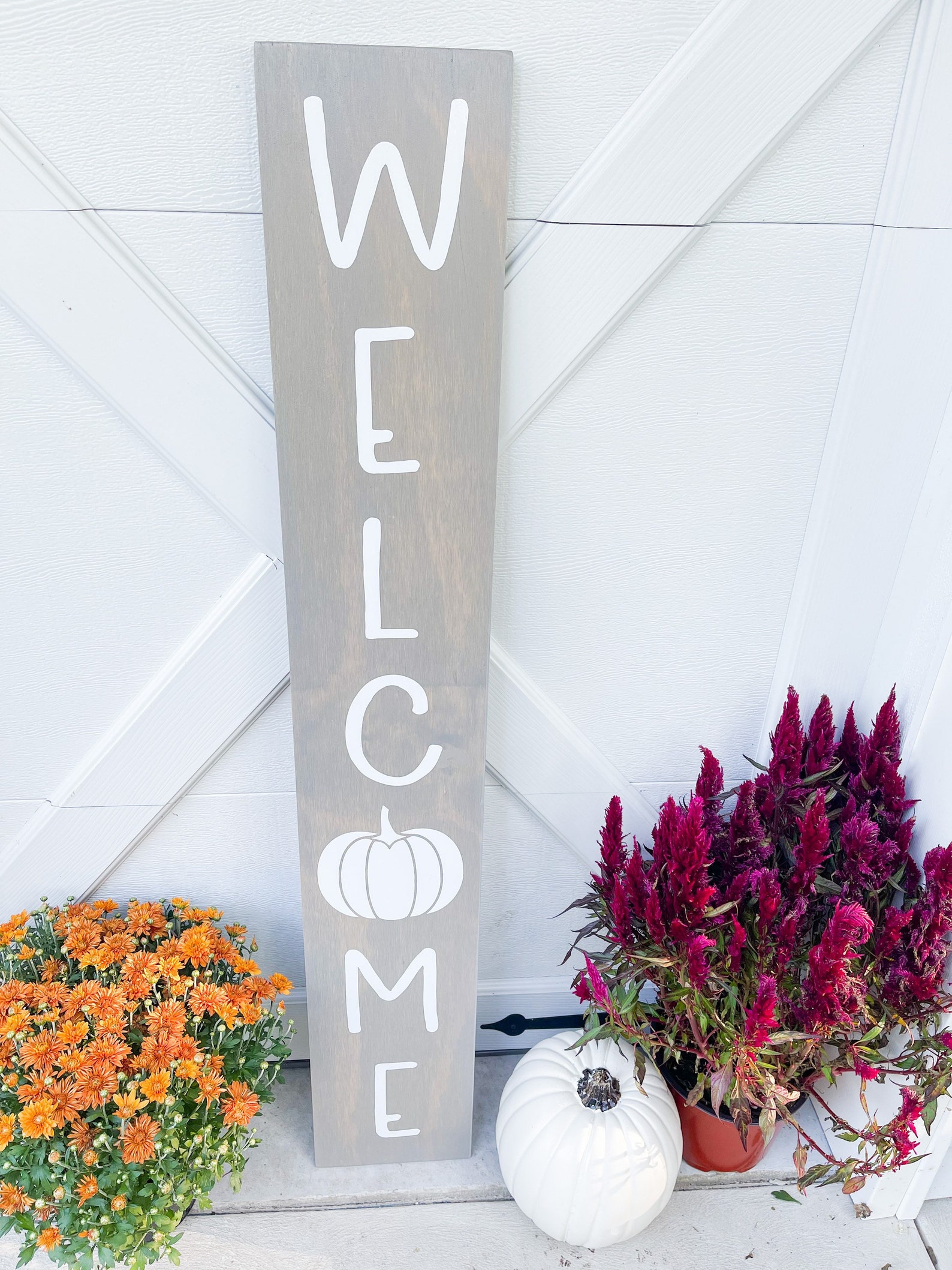 Hello Pumpkin Porch Sign: Fall Autumn Decor, 3/4 Foot - Etsy