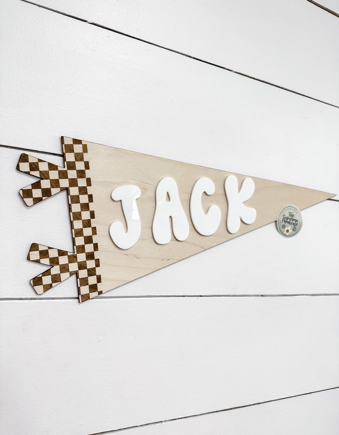 Personalized Wood Pennant Name Banner: Boho Nursery Decor - Etsy