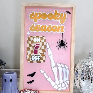Spooky Season Cute Pink Halloween Ghost Decor - Retro Groovy Halloween ...