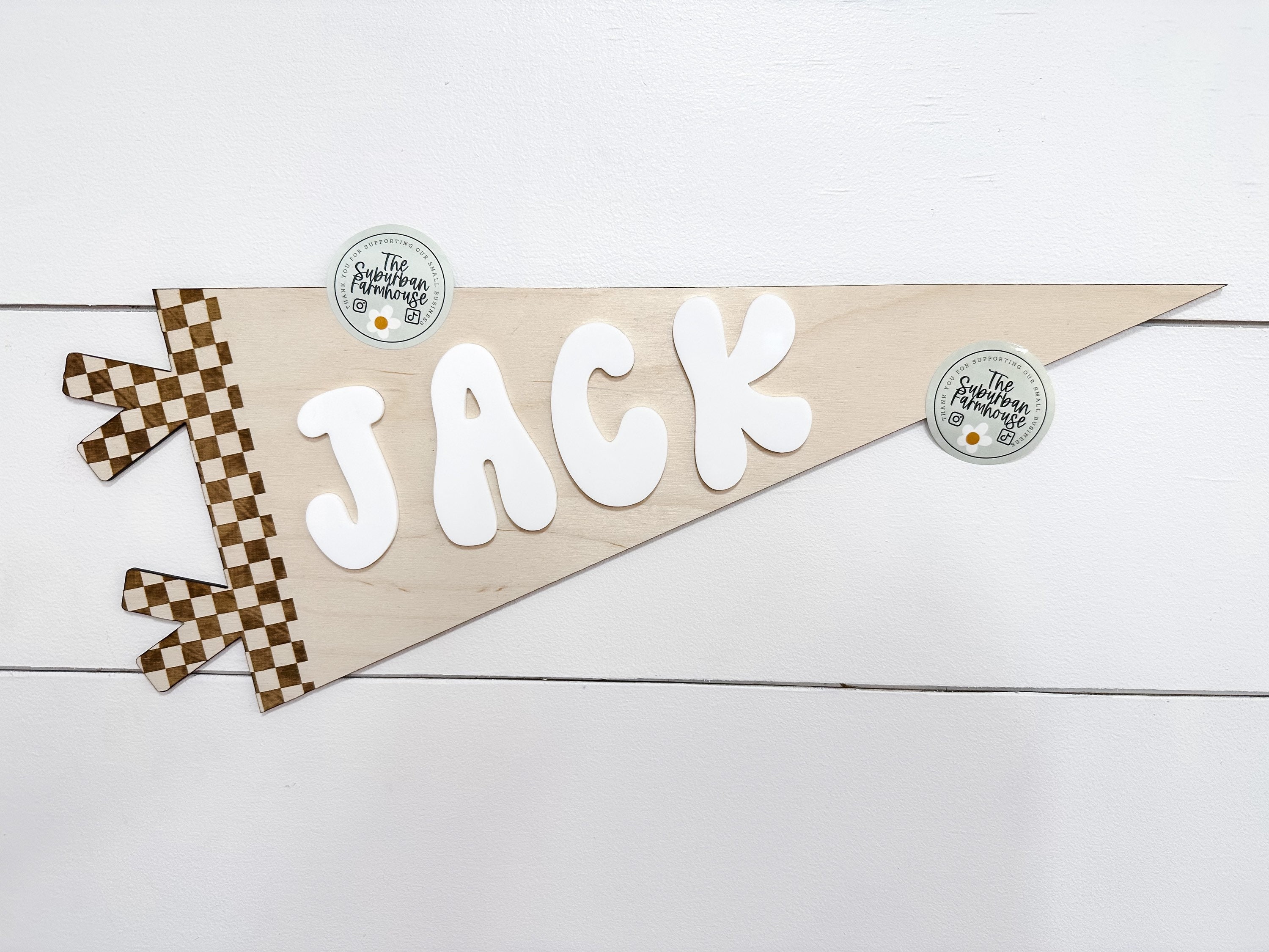 Personalized Wood Pennant Name Banner: Boho Nursery Decor - Etsy