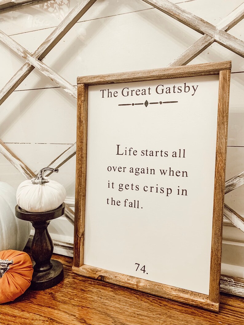 Life Starts Over Again When It Gets Crisp in the Fall Sign - Fall Decor ...