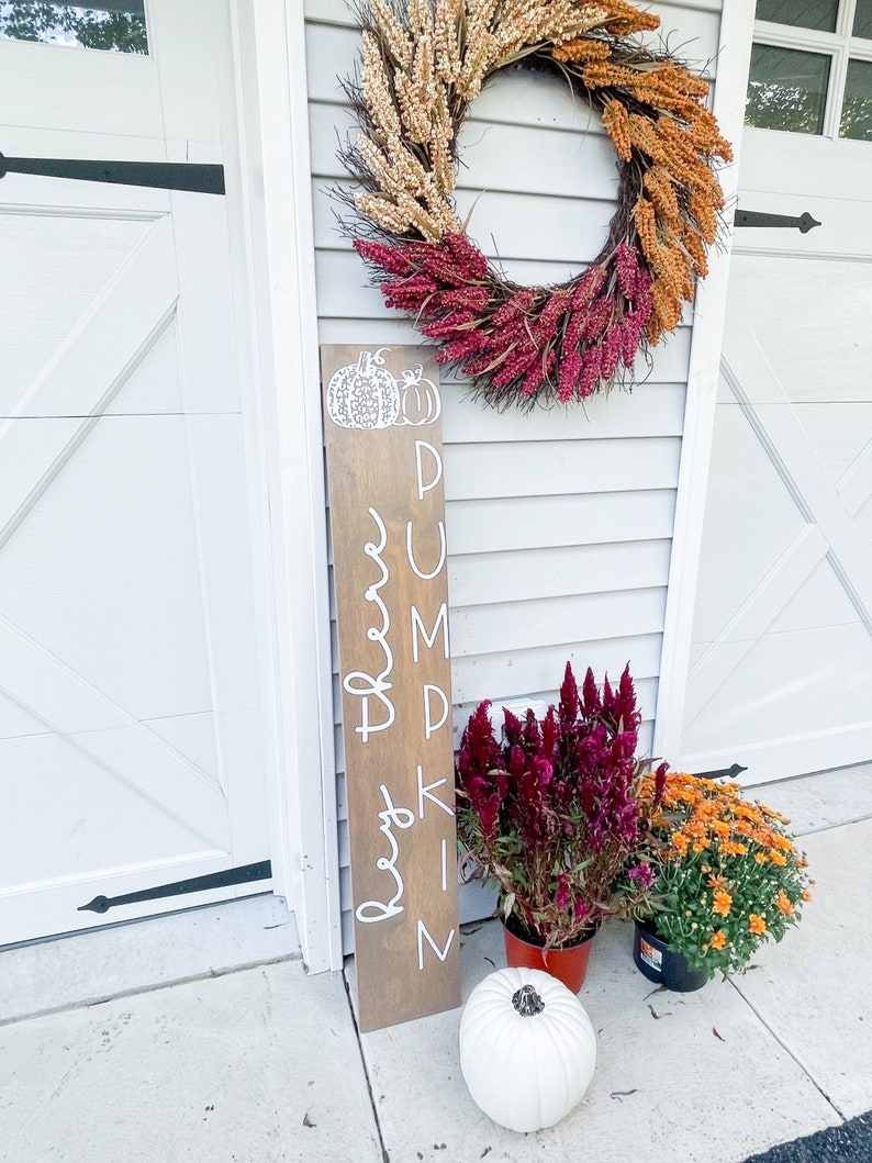Fall Porch Sign Decor Porch Leaner Hello Fall Autumn - Etsy
