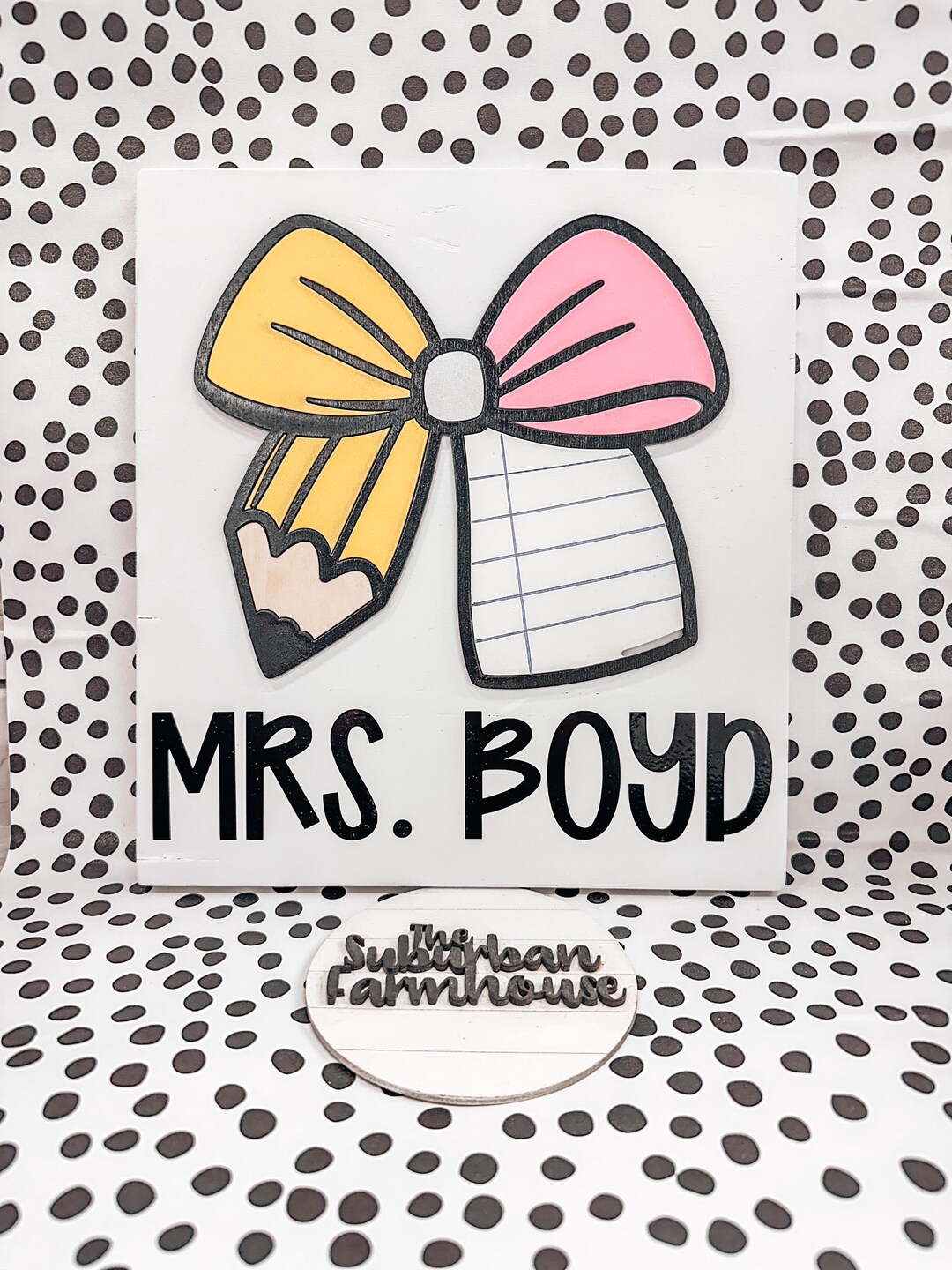 Coquette Pencil With Bow Classroom Decor Sign - Classroom Decor- the ...
