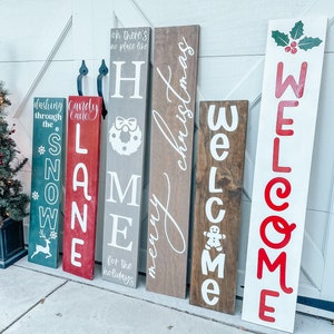 Christmas Welcome Sign Porch Leaner - Candy Cane Lane Merry Christmas ...