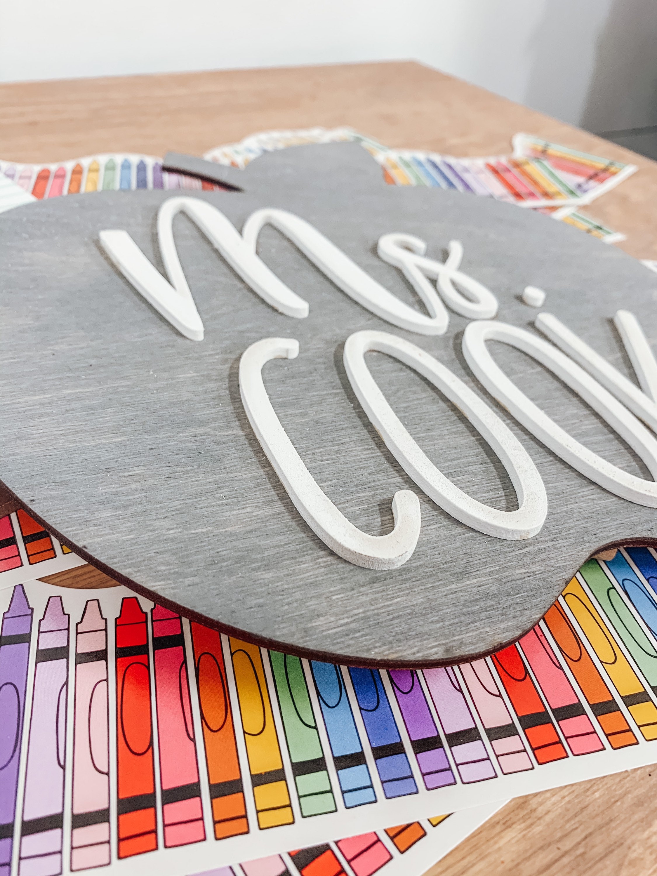 Teacher Apple Sign 3D Teacher Apple Classroom Decor | Etsy