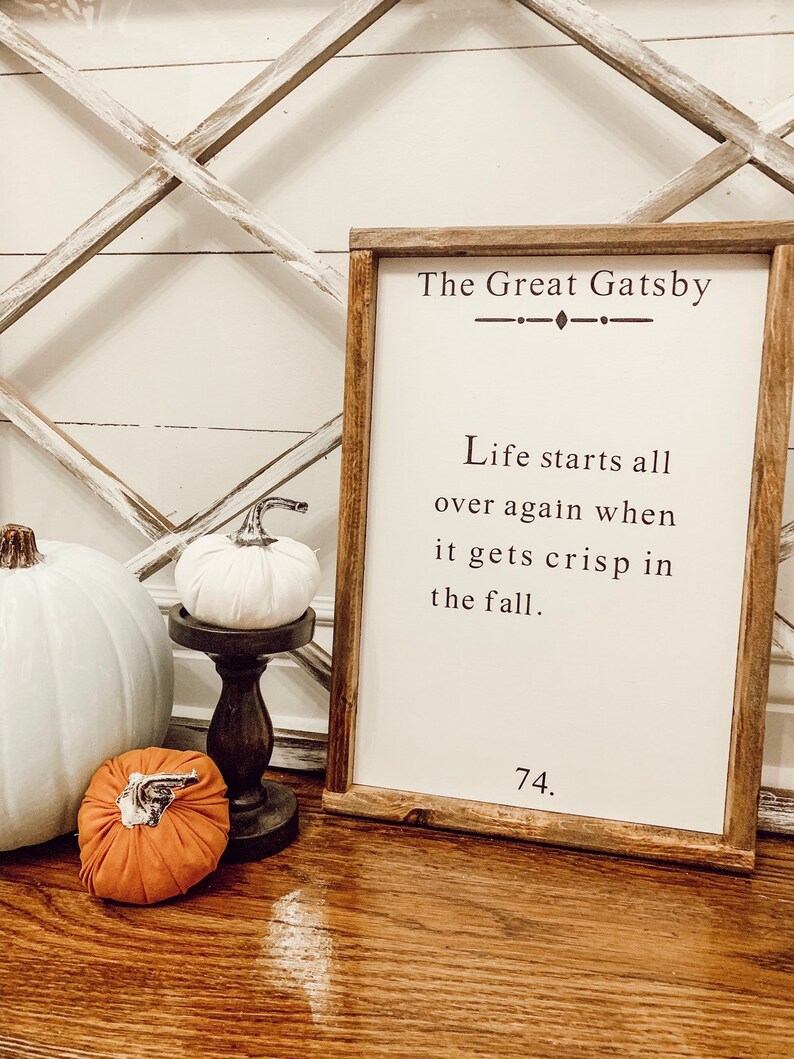 Life Starts Over Again When It Gets Crisp in the Fall Sign - Fall Decor ...