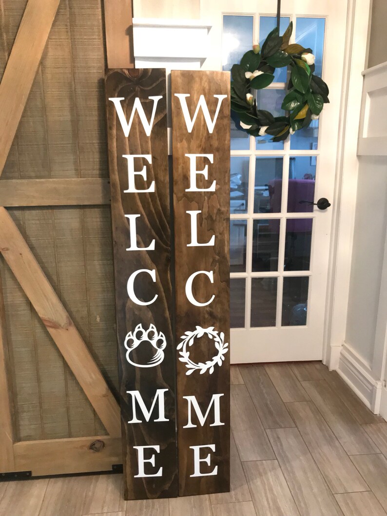 Welcome Sign//outdoor Welcome Sign//front Door Welcome | Etsy