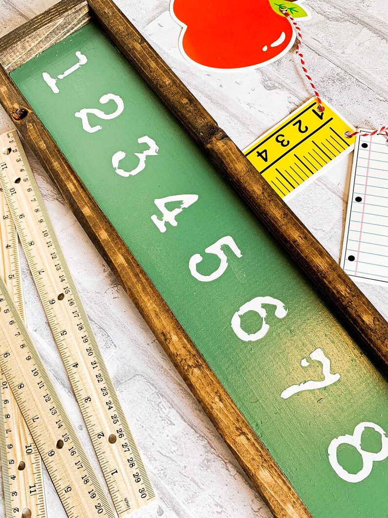 Teacher Gift/ Number Sign Classroom Decor Wood Sign | Etsy