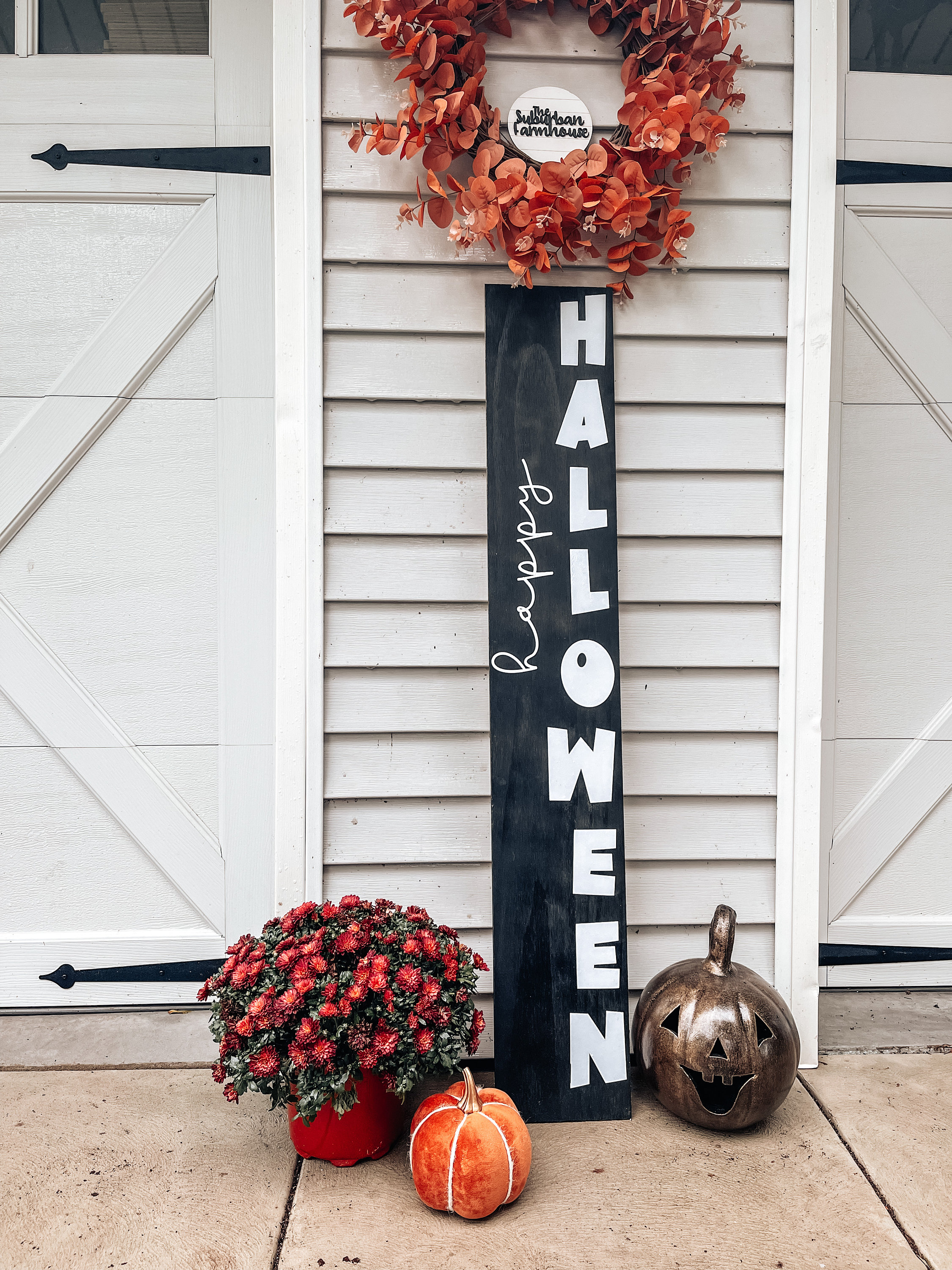 Halloween Porch Sign Decor - Porch Leaner - Bats Witches Halloween ...