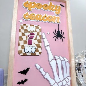 Spooky Season Cute Pink Halloween Ghost Decor - Retro Groovy Halloween ...