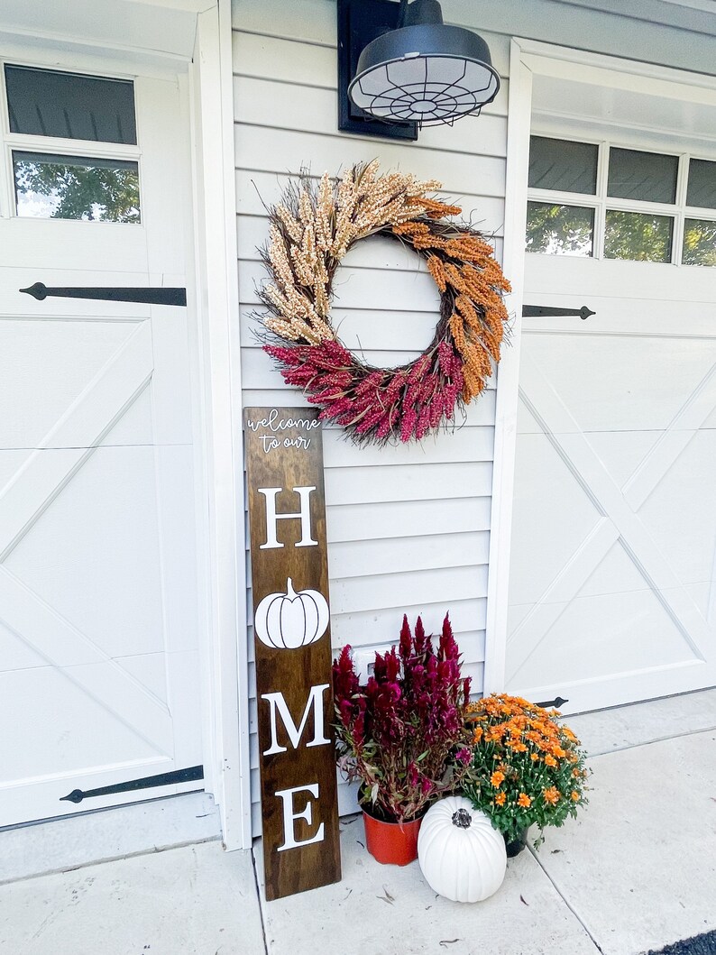 Fall Porch Sign Decor Porch Leaner Hello Fall Autumn - Etsy