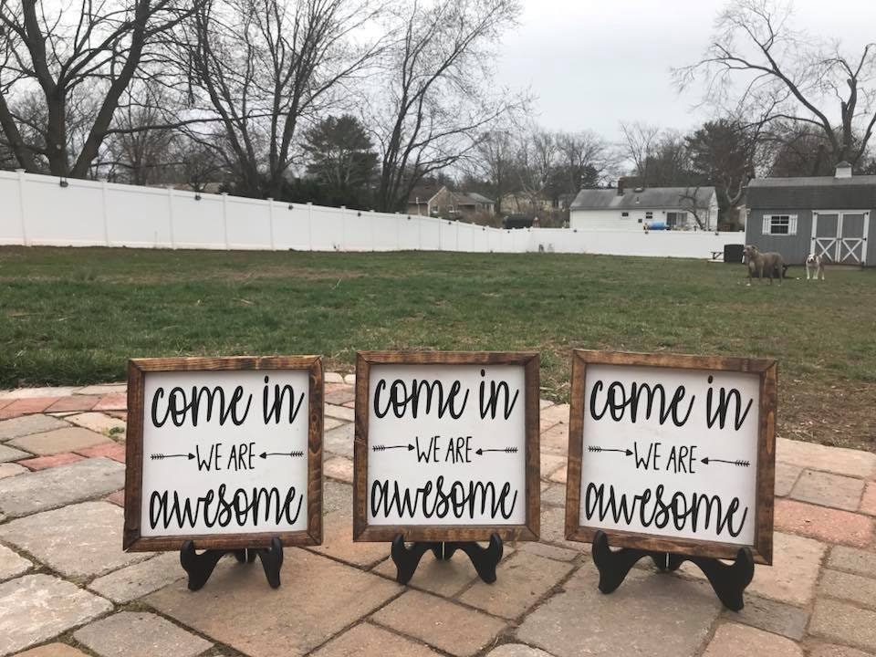 Come in We Are Awesome - Come in We're Awesome - Entry Way Sign - Come ...