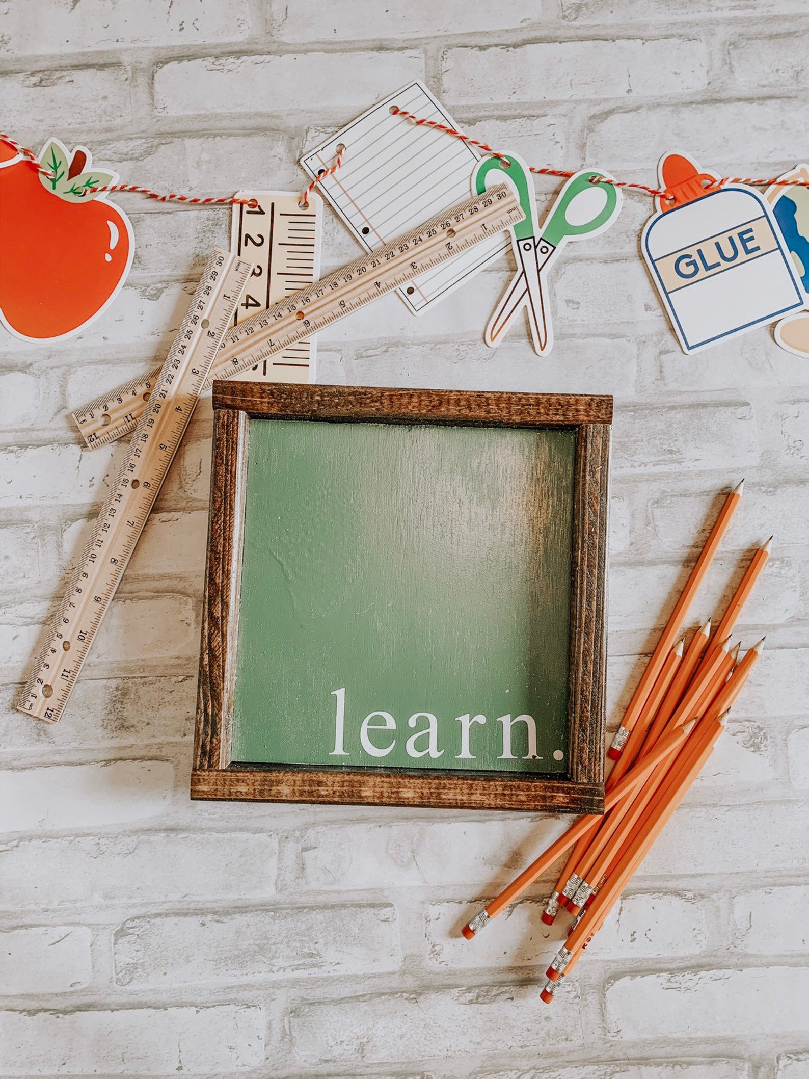 Teacher Gift/ Learn classroom sign classroom decor wood | Etsy