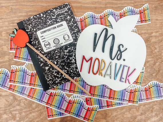 Teacher Apple Sign 3D Teacher Apple Classroom Decor | Etsy