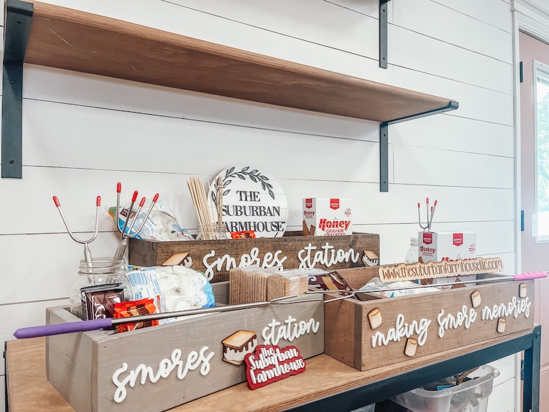 Smores Station Box - Smores Caddy - Making Smore Memories - Smores Bar ...