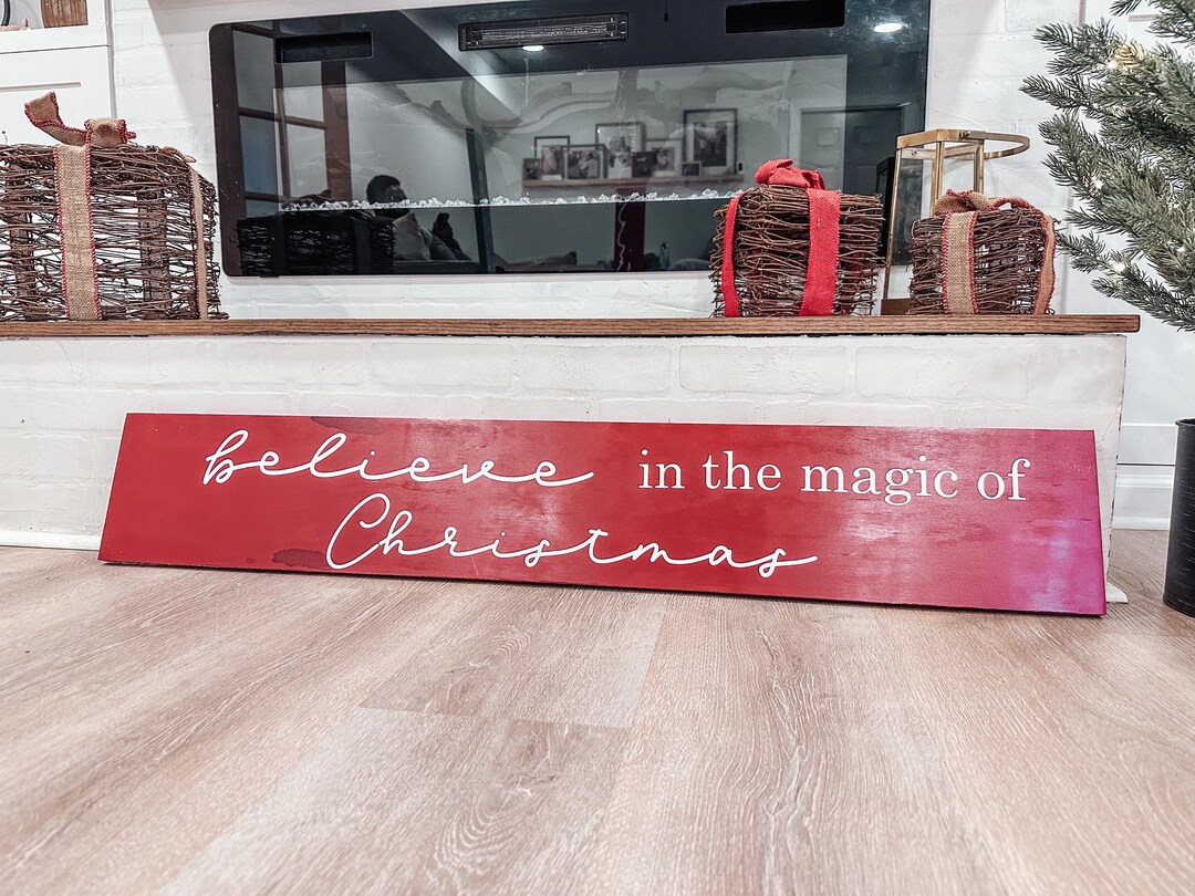 Christmas Sign Large Christmas Decor Christmas Wall Decor Christmas ...