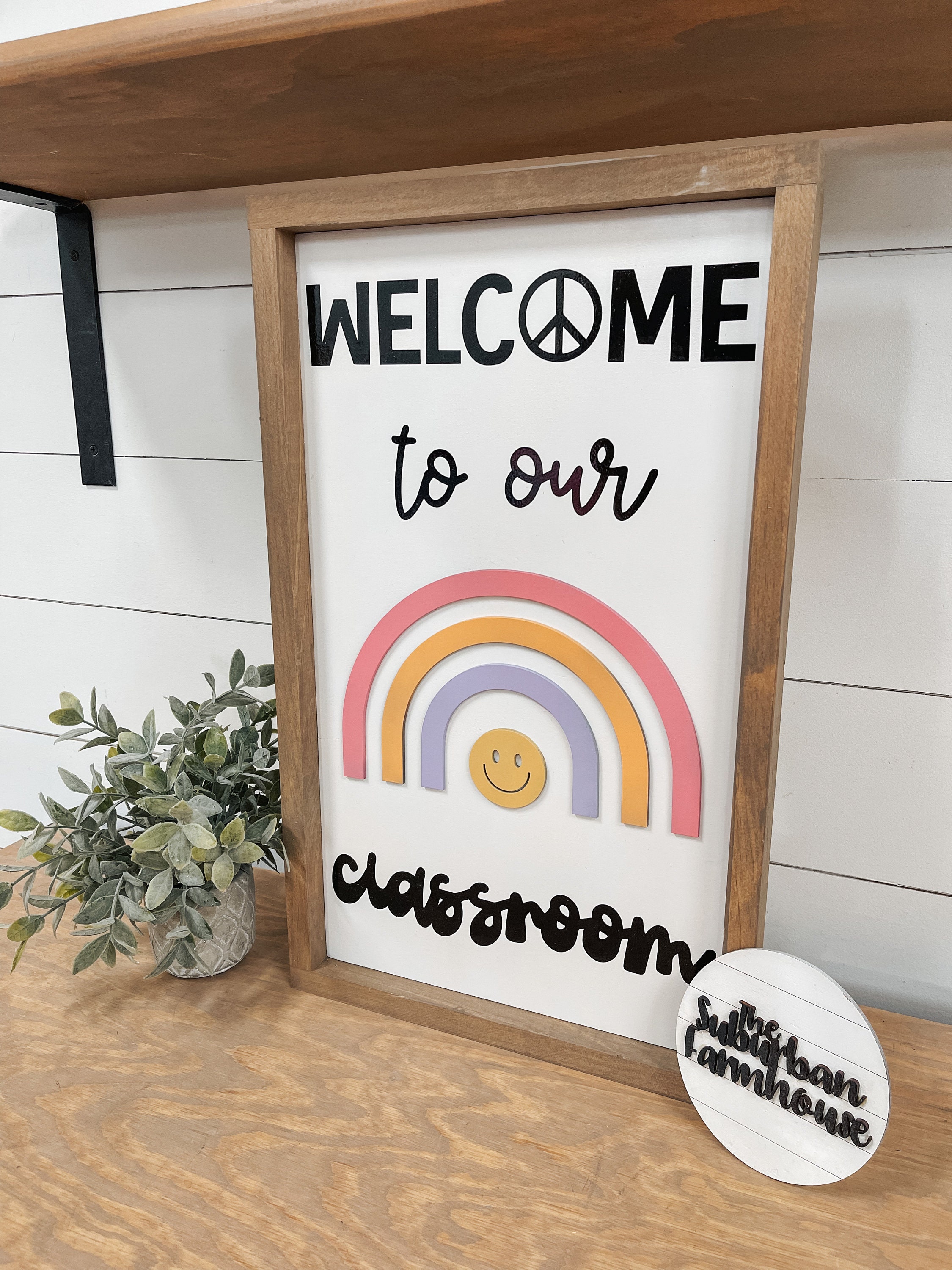 Groovy Rainbow Welcome Sign Classroom Decoration the - Etsy