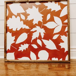 Leaf Background Sign - Layered Sign - Fall Sign - Autumn Leaves Foliage ...