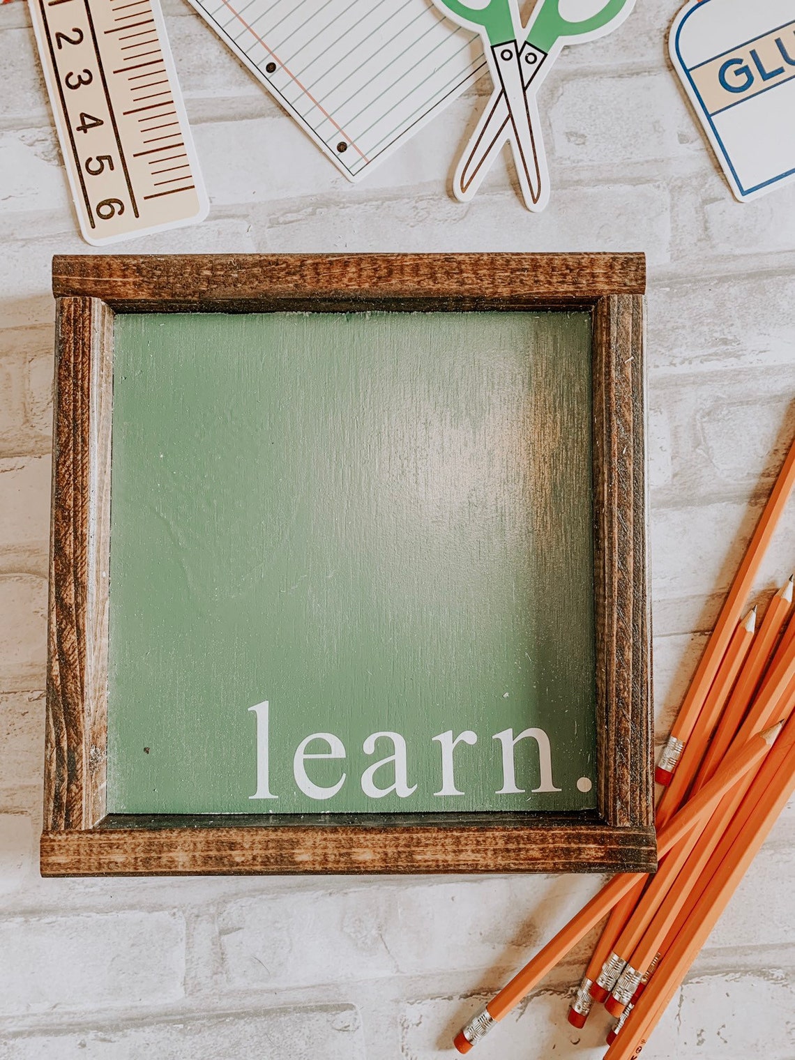 Teacher Gift/ Learn classroom sign classroom decor wood | Etsy