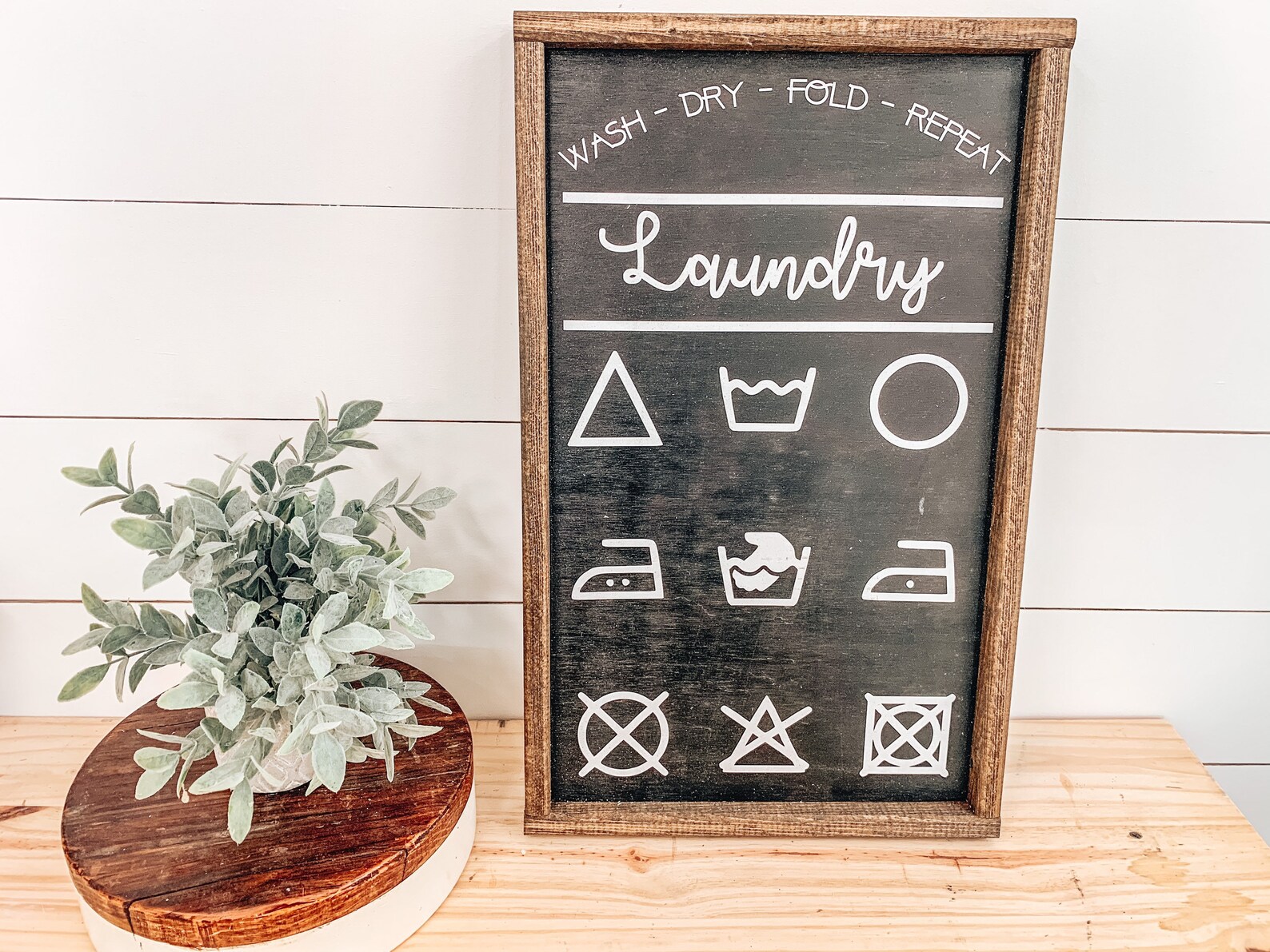 Laundry Symbols Sign Laundry Room Decor Farmhouse Laundry Sign Laundry ...