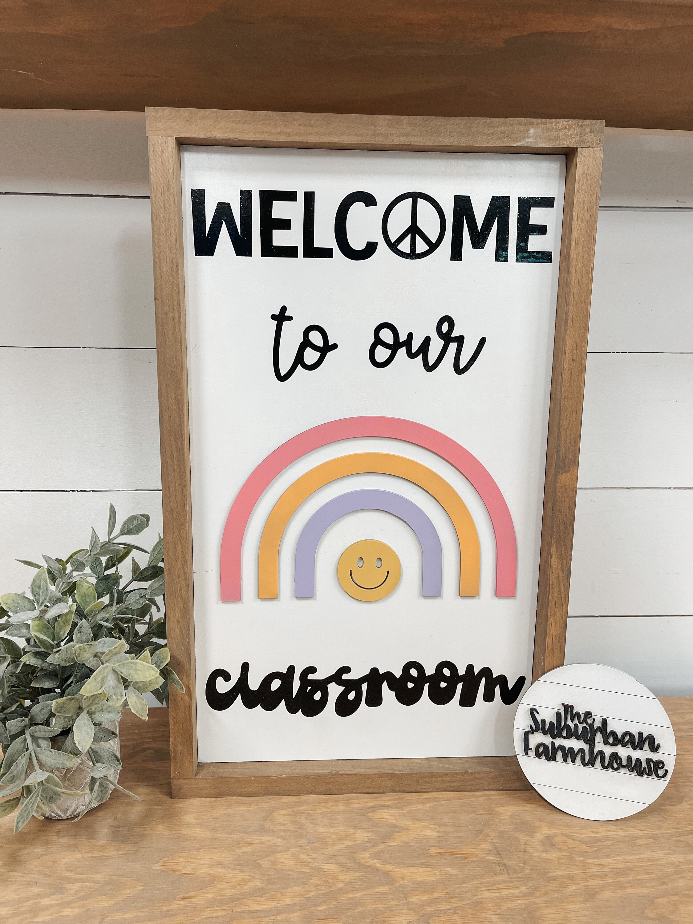 Groovy Rainbow Welcome Sign Classroom Decoration the - Etsy