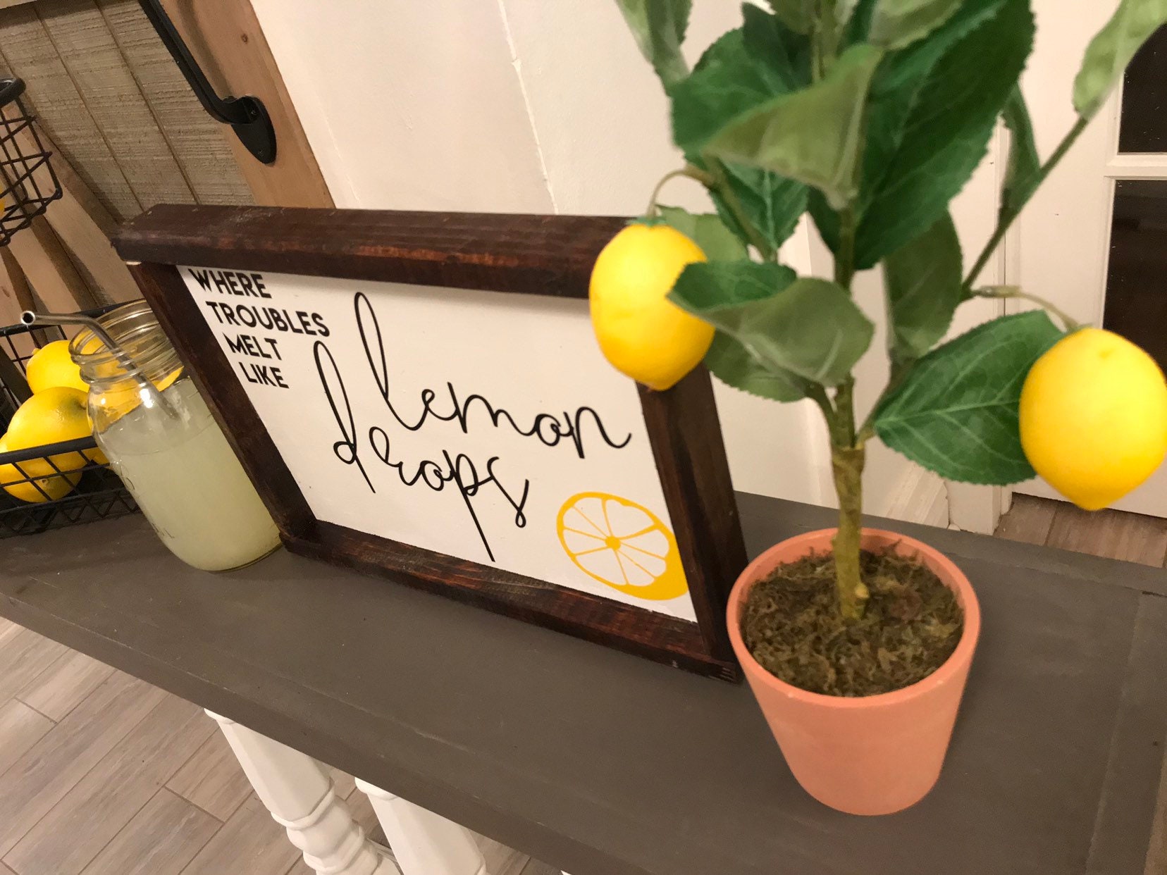 Lemon Decor - Lemon Signs - Lemons - Summer Decor - Summer Signs ...