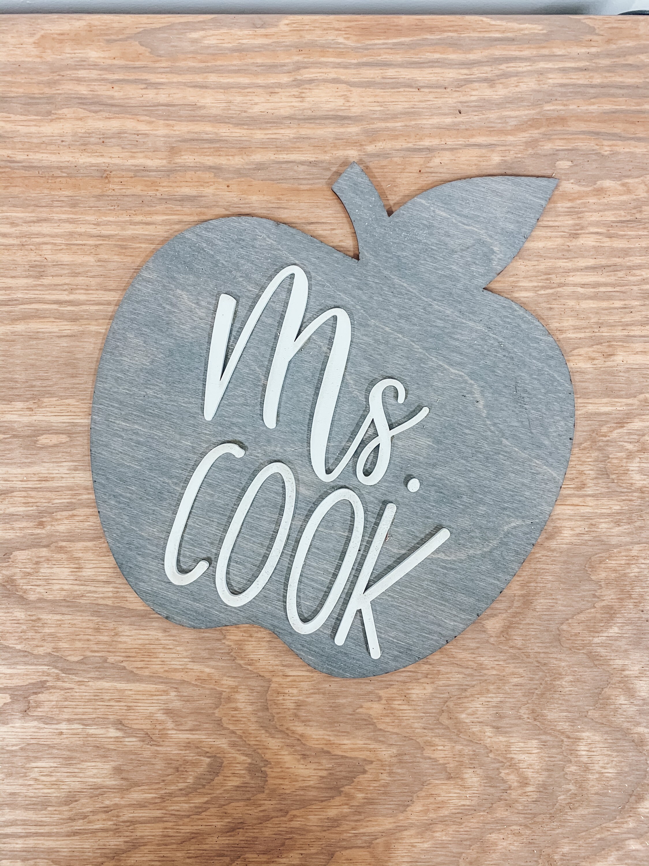 Teacher Apple Sign 3D Teacher Apple Classroom Decor | Etsy