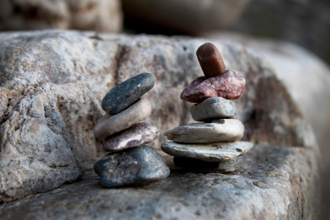 Mini Cairn Rock Set One of a Kind #desertbling Office Stress Reduction ...