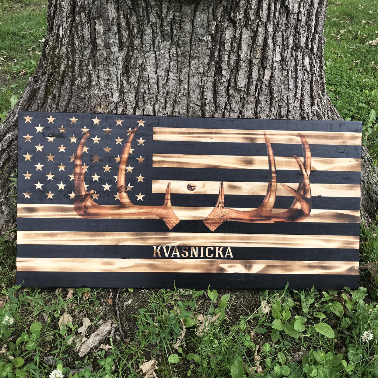 Wooden Flag Signs