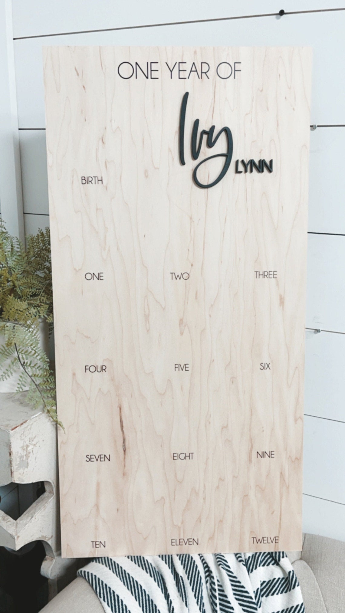 One Year of Baby First Birthday Sign First Birthday - Etsy