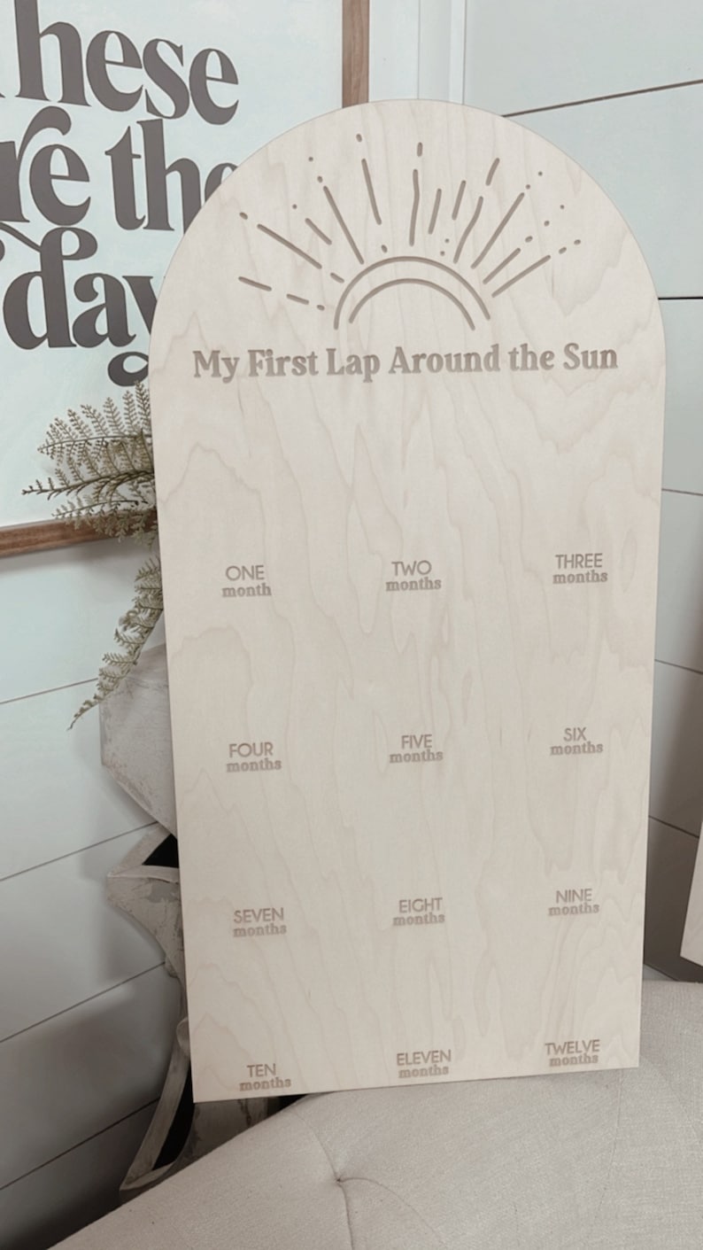 My First Lap Around the Sun Modern Arch First Birthday Sign - Etsy
