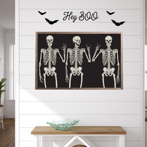 Halloween Sign Skeleton Sign Halloween Decor Halloween - Etsy