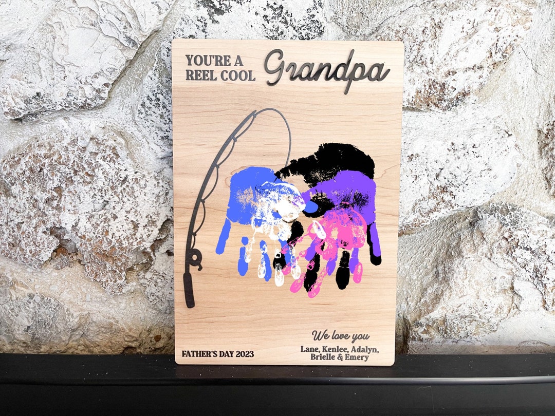 Personalized Fathers Day Gifts Custom Hand Print Sign for Dad Gifts for ...