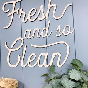 So Fresh and so Clean Bathroom Wood 3D Sign | so Fresh and so Clean ...