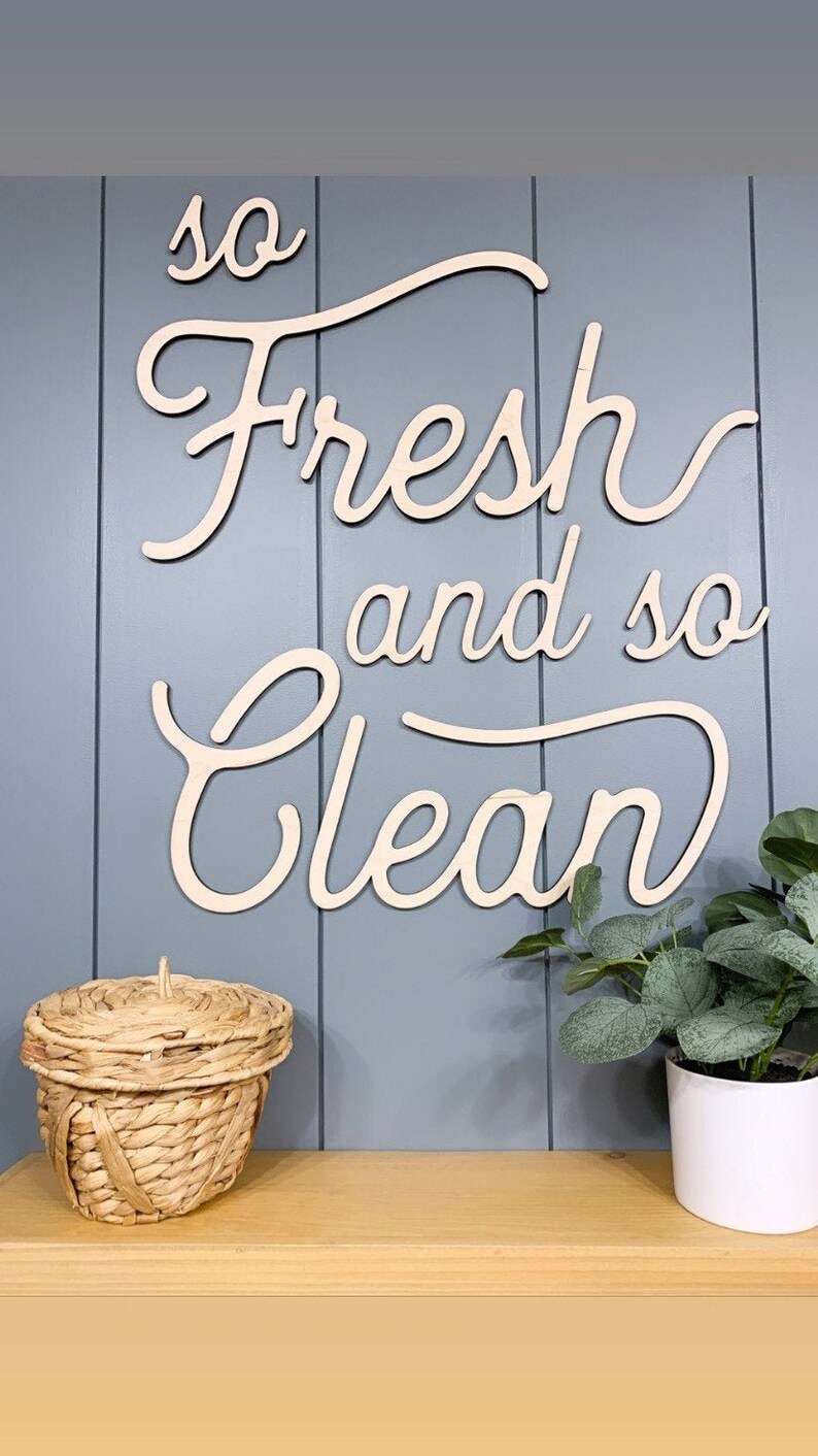 So Fresh and so Clean Bathroom Wood 3D Sign so Fresh and so - Etsy