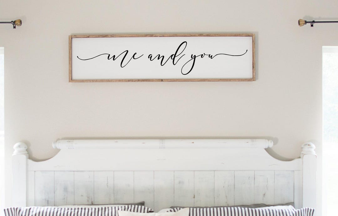 Me and You Sign | Me and You Lyric Song Sign | Master Bedroom Wall ...