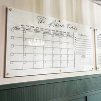 Dry Erase Calendar - Etsy