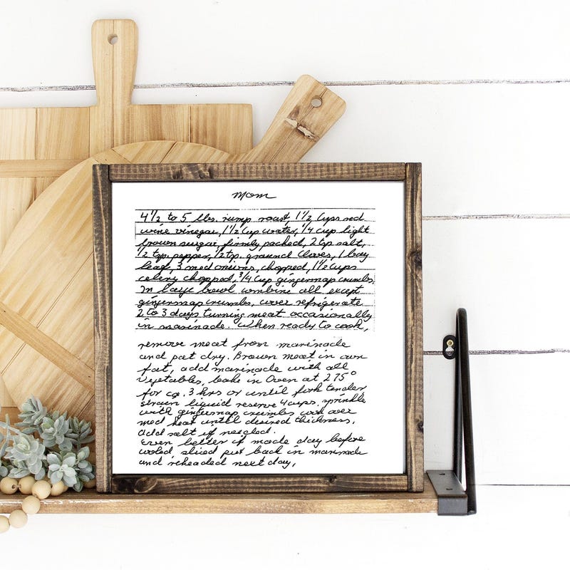 Handwritten Recipe Sign - Etsy