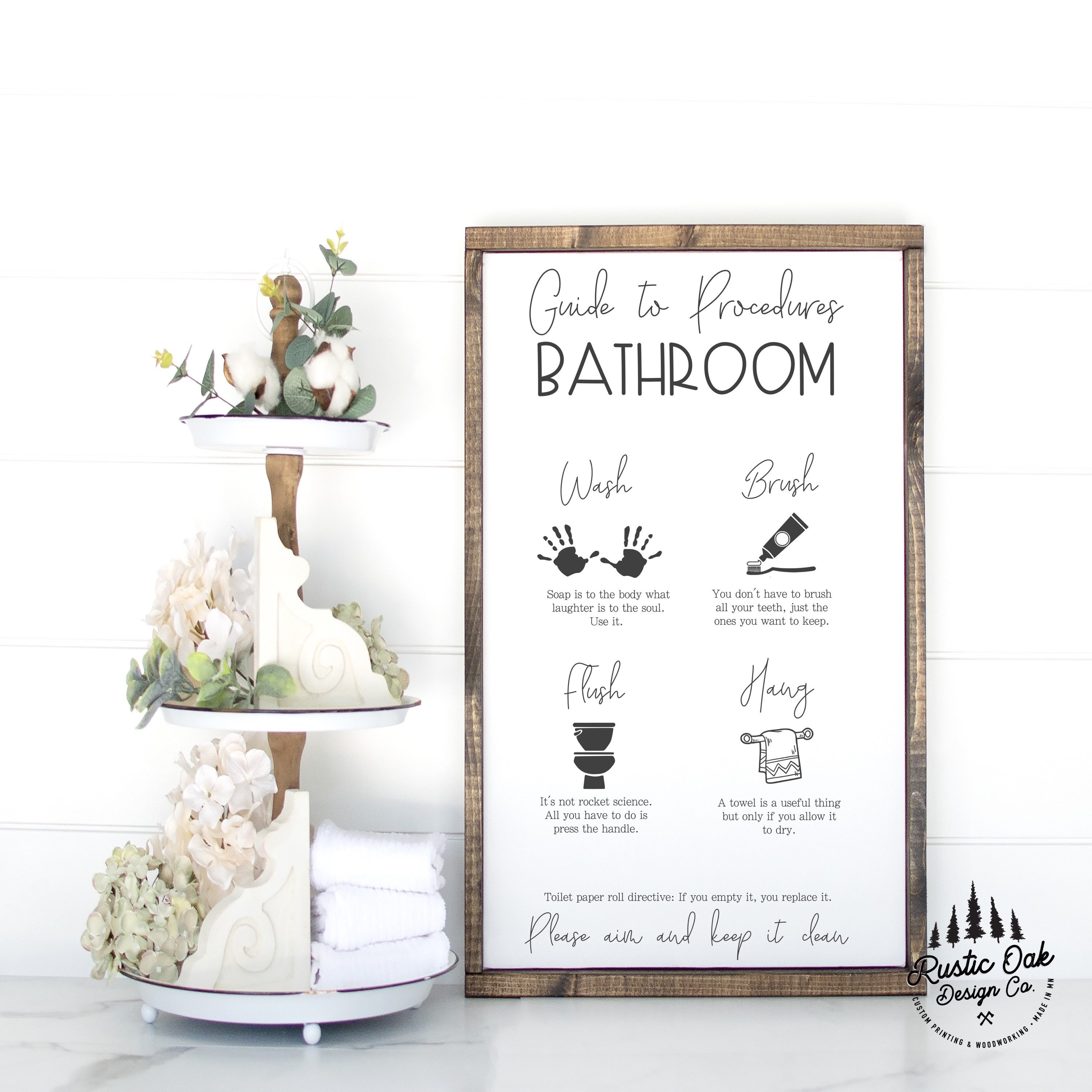 Guide to Procedures bathroom sign Funny Bathroom signs | Etsy