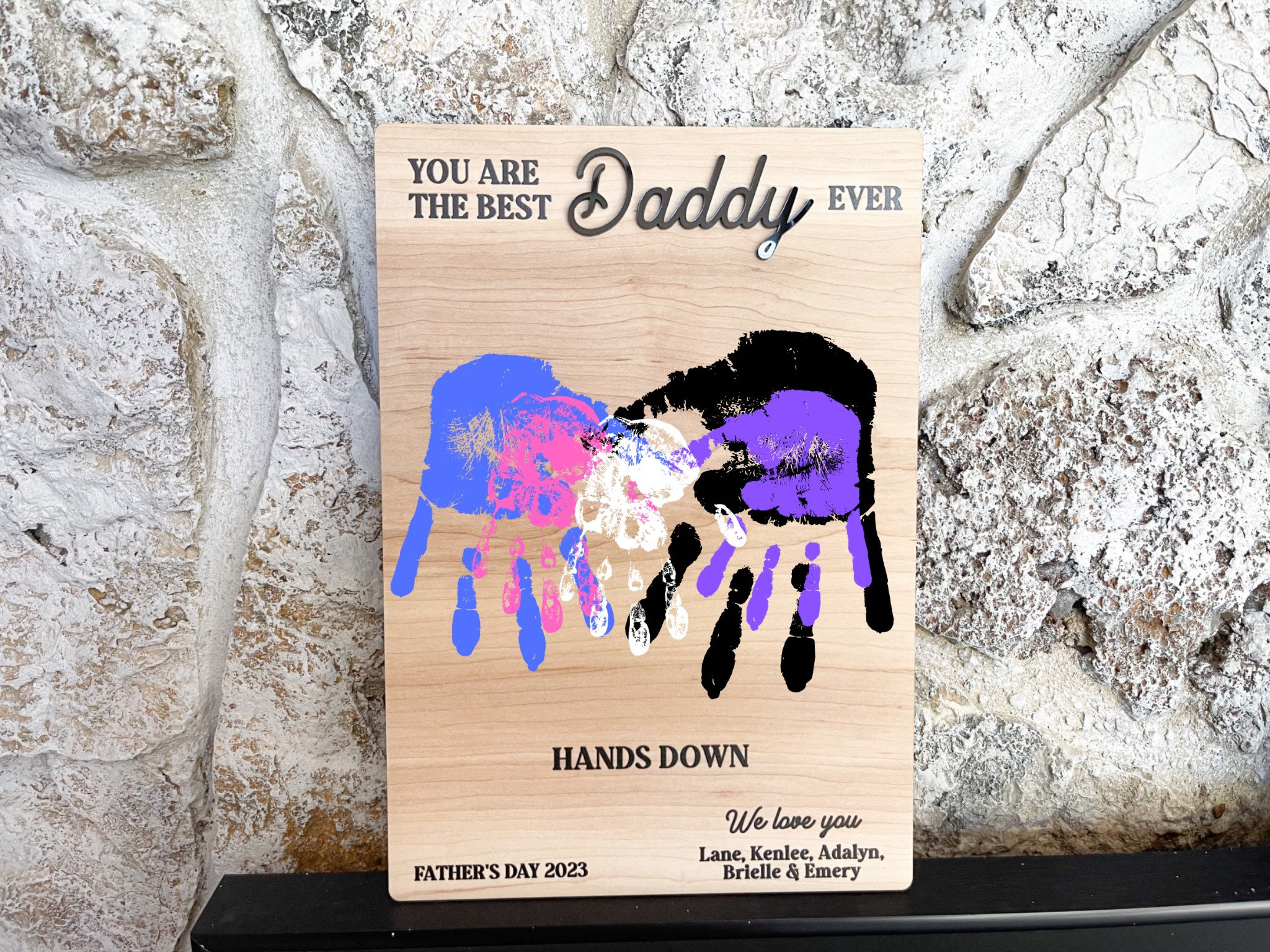 Personalized Father’s Day Gifts | Custom Hand Print Sign for Dad ...