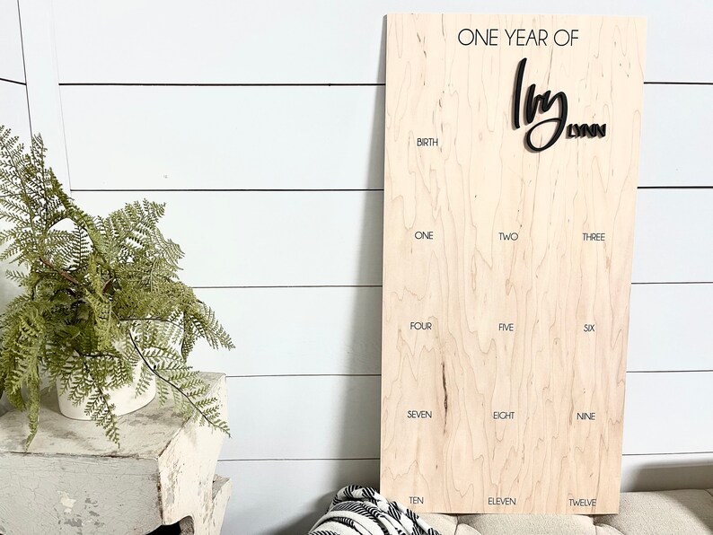 One Year of Baby First Birthday Sign First Birthday - Etsy