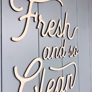 So Fresh and so Clean Bathroom Wood 3D Sign so Fresh and so Clean ...